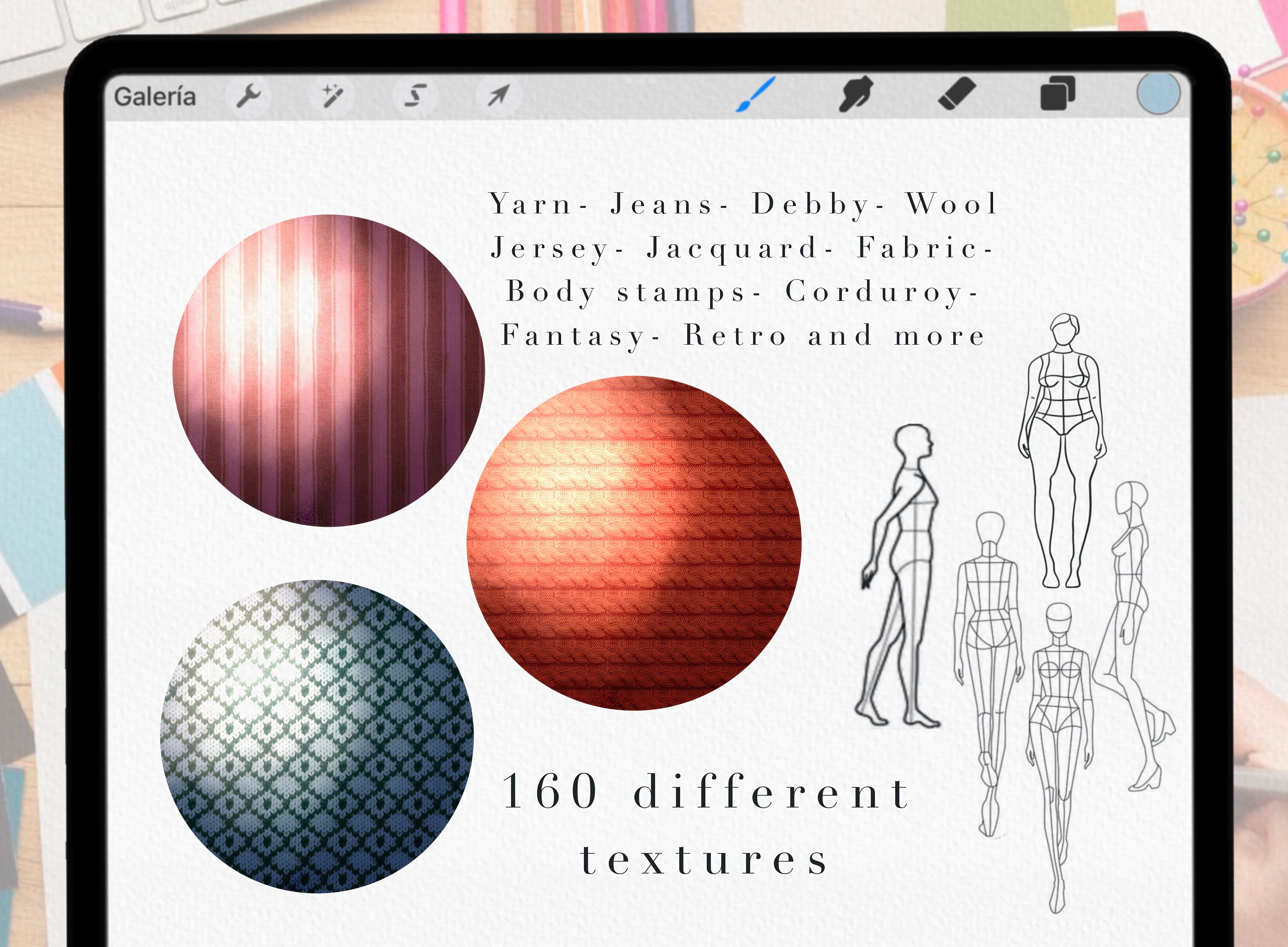 Amazing Fabric Textures painting Kit for Procreate 160 Set - Etsy