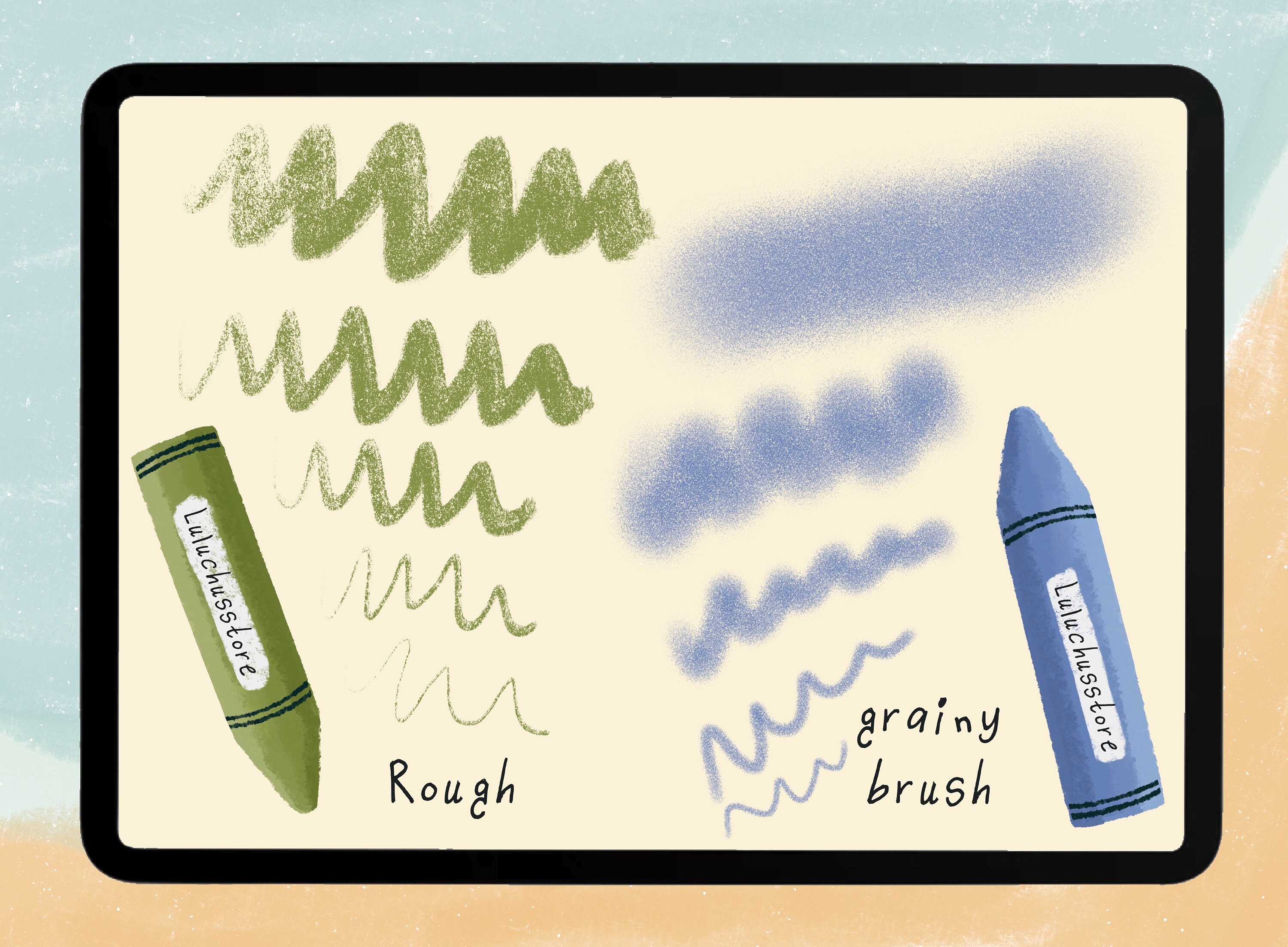 Crayon Procreate Brush Set Kit for Procreate | Set of Brushes | Grain ...