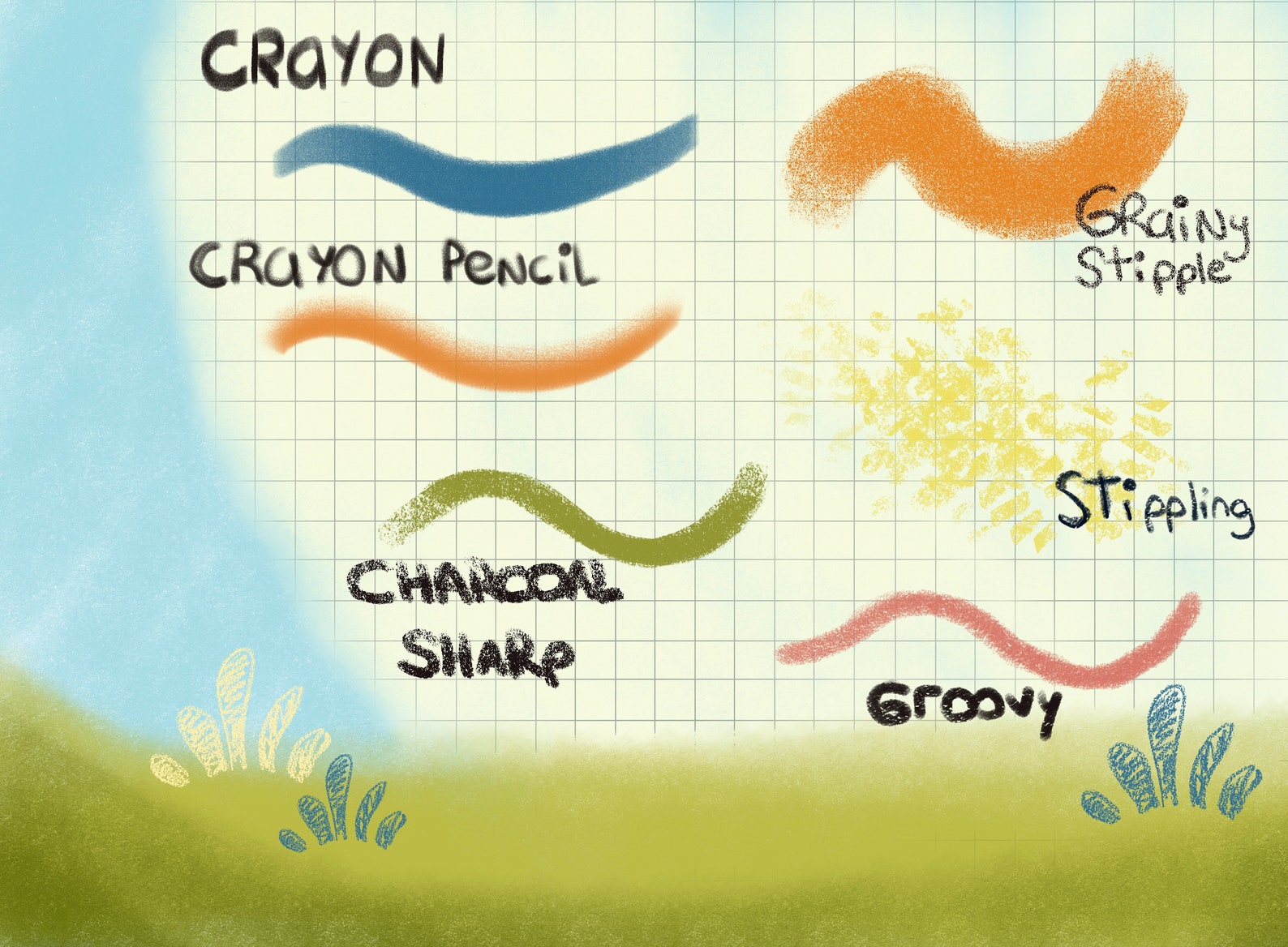 Crayon Procreate Brush Set Kit for Procreate Set of Brushes - Etsy