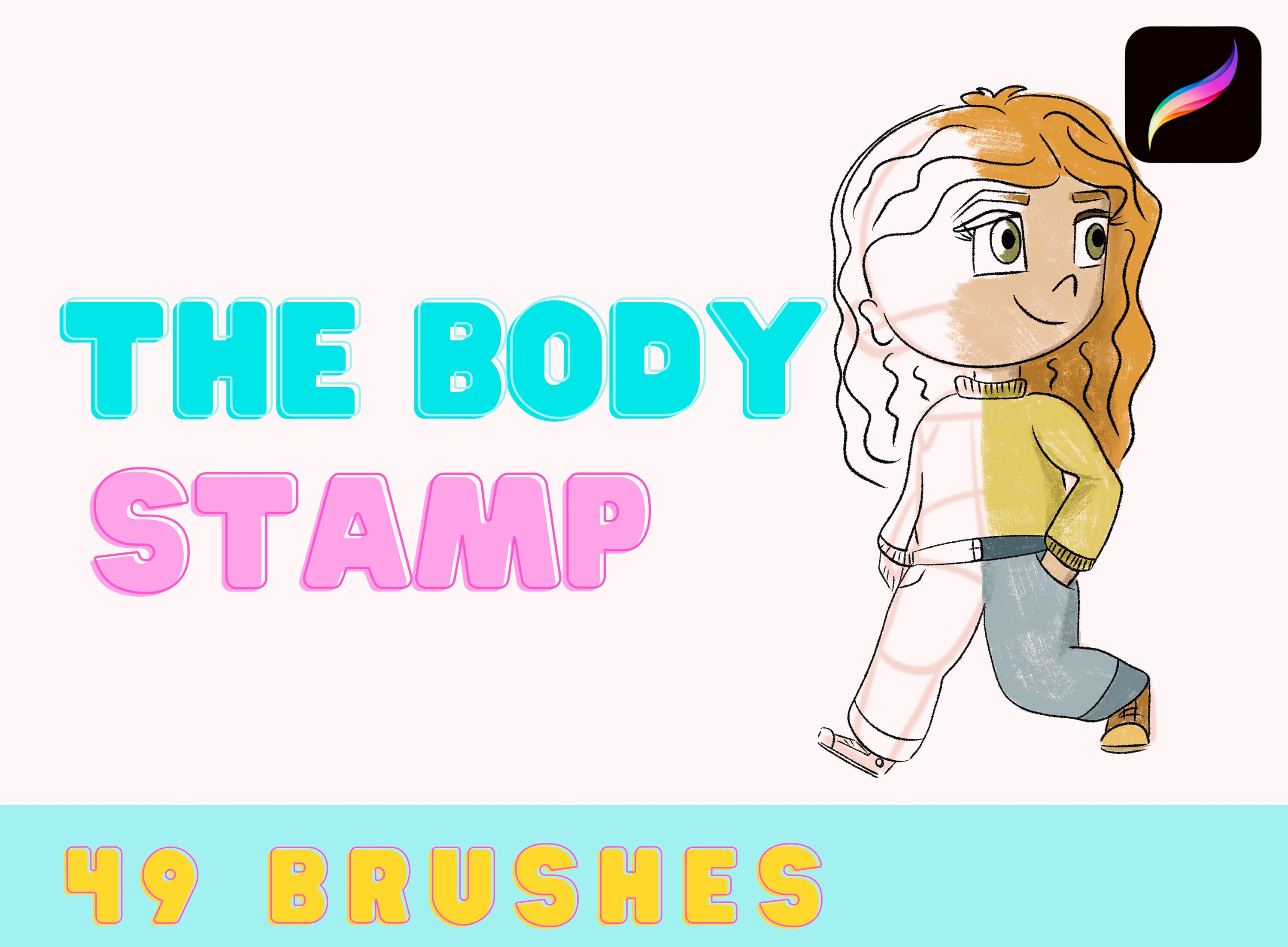 Procreate Body Stamp Brushes 49 Stamp for Character Design - Etsy