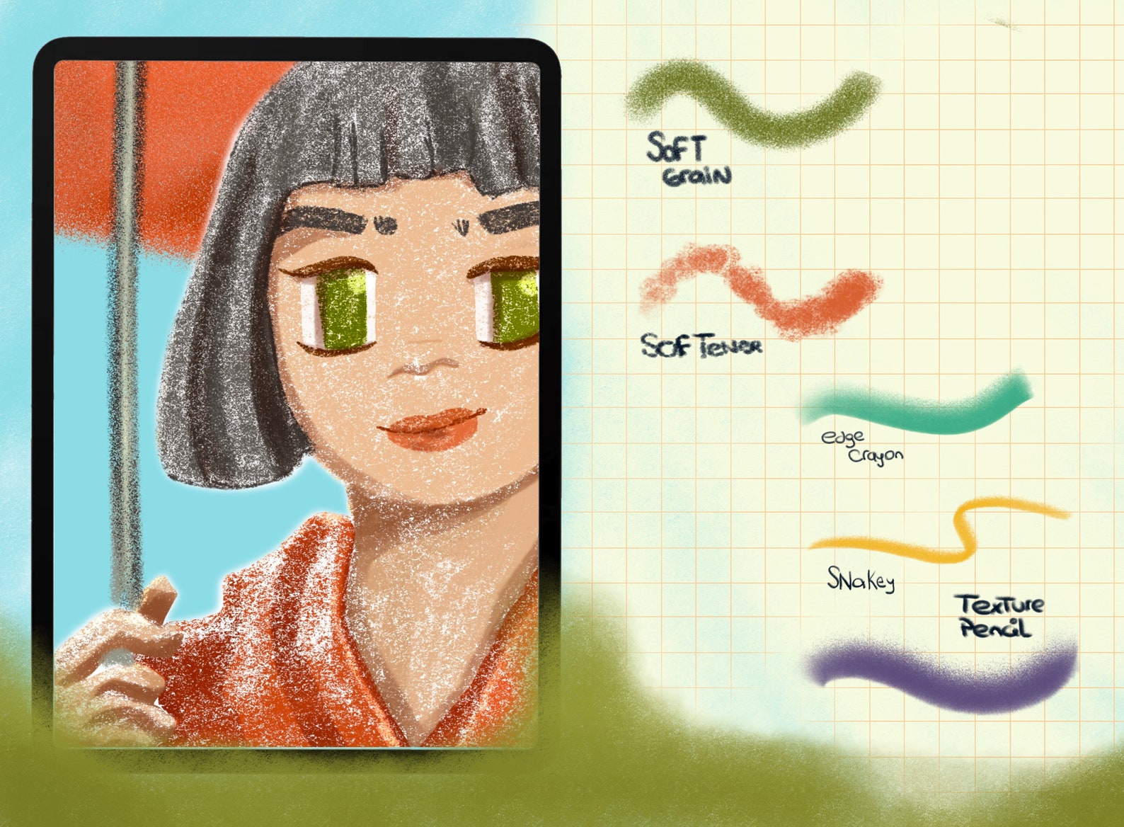 Crayon Procreate Brush Set Kit for Procreate Set of Brushes - Etsy