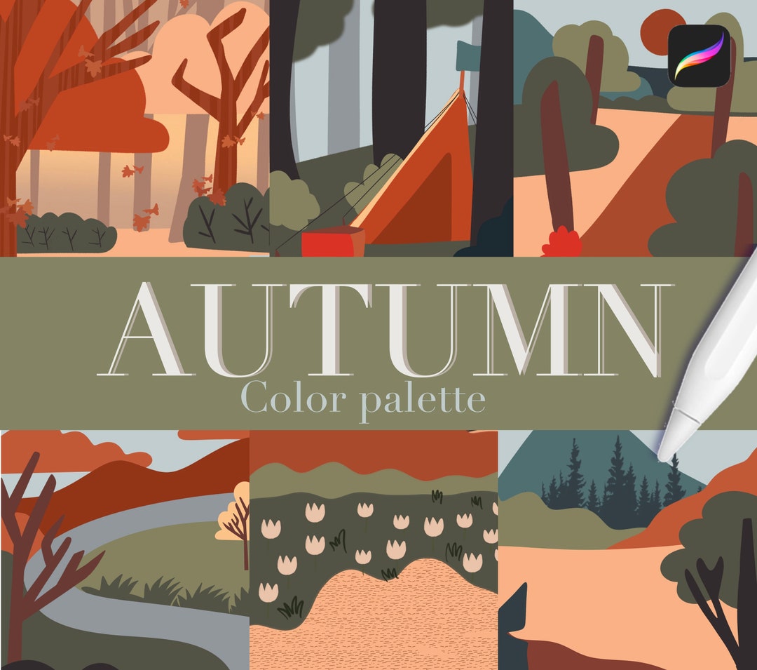 Procreate Color Palette Color Palette for Procreate Autumn - Etsy