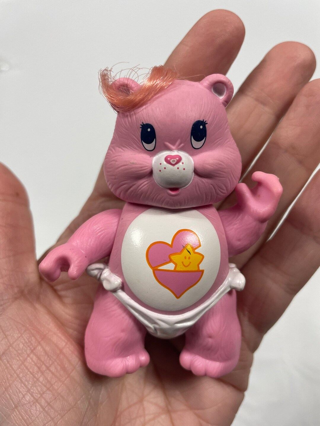 Vintage Care Bears Twins Gram's Baby Pink Diaper Cuddle Bears Poseable ...