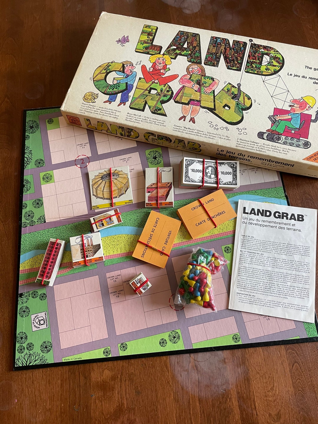Vintage Land Grab 1974 Board Game House of Game Family Fun - Etsy