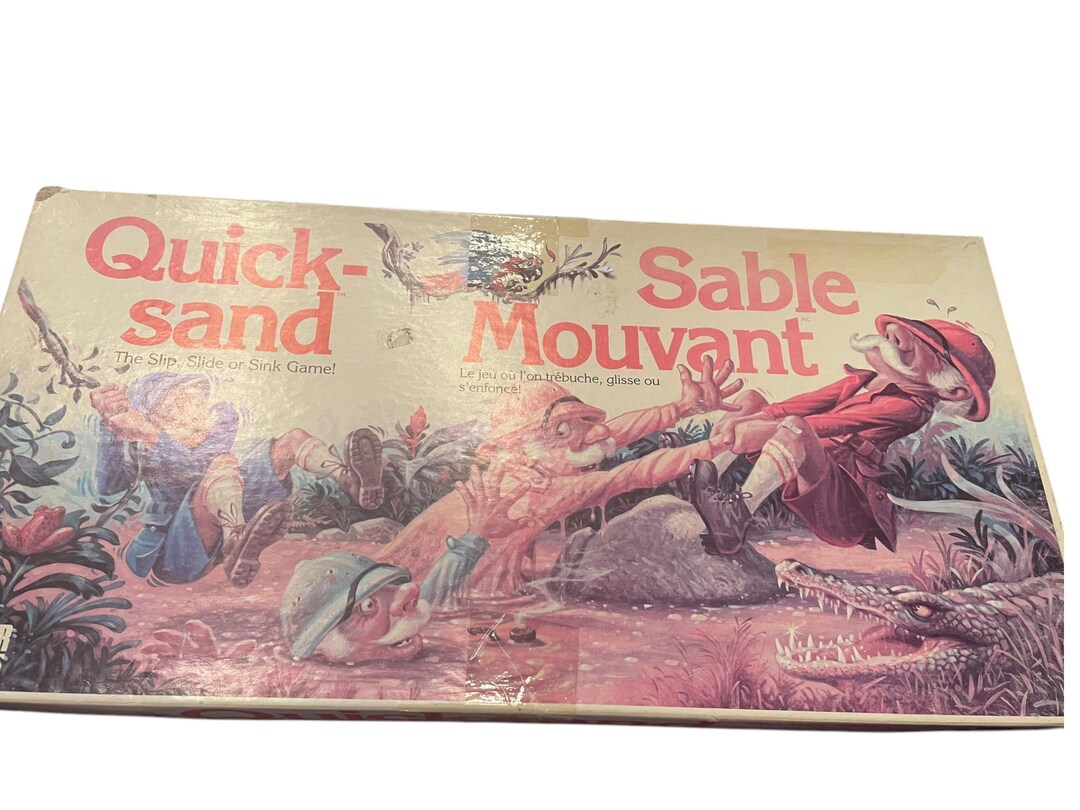 Vintage 1989 Quicksand Board Game Parker Brothers Pit Fall Adventure ...