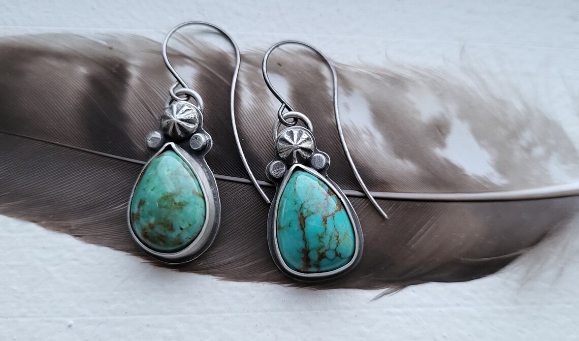 Turquoise Nugget Drops - Etsy