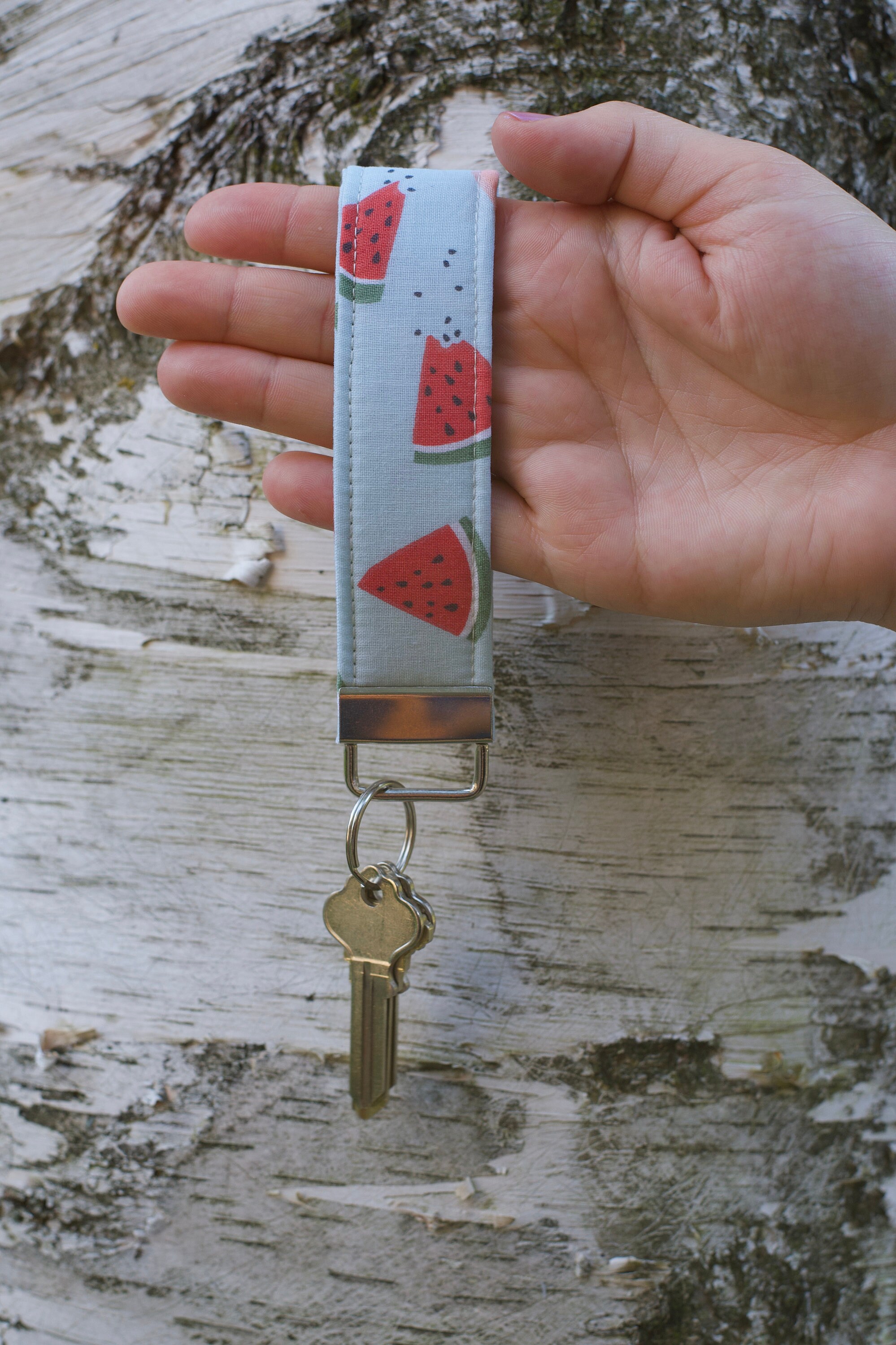 Watermelon Keychain Key Fob Wristlet | Etsy