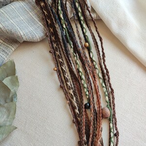 Clip in Braids Extension Brown, Dreadlock Hair Clips Shaten, Viking ...