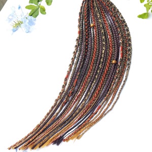 Ombre Black Gold Viking Braid Extensions on Hairband, Terracota ...