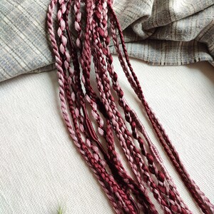 Clip in Braids Extension Cherry Red Hair Extensions Hair - Etsy