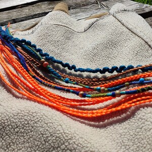 Dreadlock Ponytail Wig Orange Braids on Hairband Rave Braids - Etsy