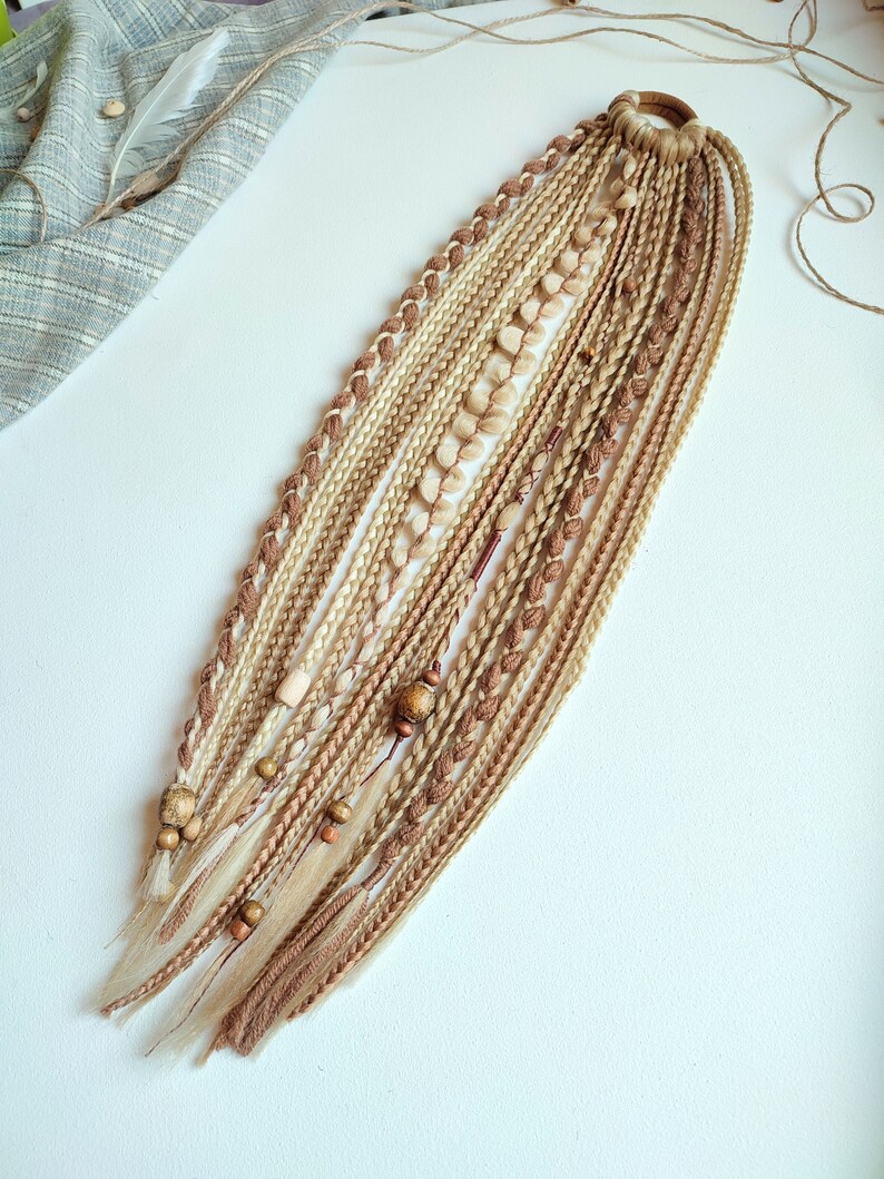 Blonde Viking Dread Extension on Hairband Boho Dreadlock - Etsy