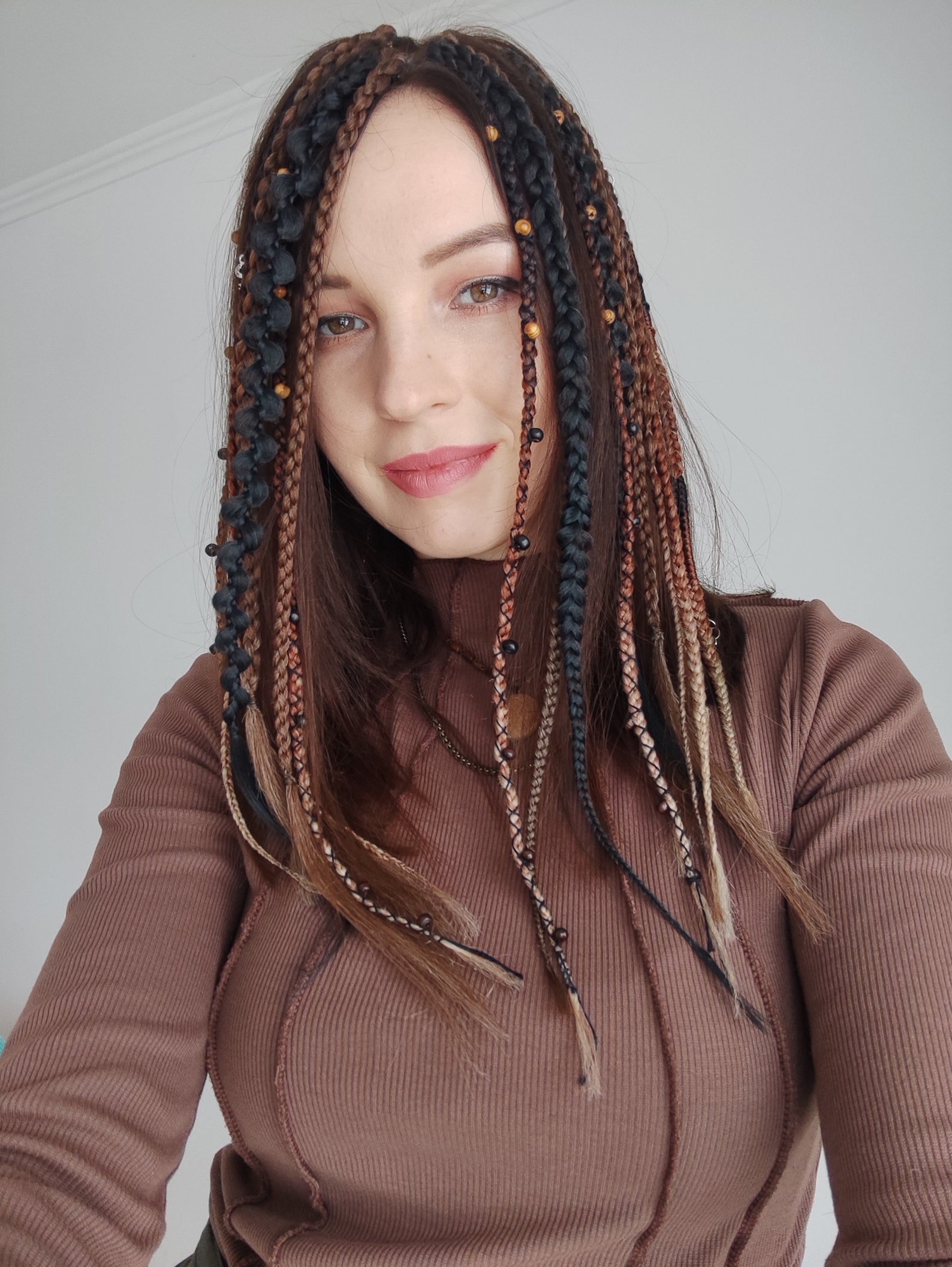 Clip in Dreadlocks Ginger, Boho Hair Extensions Black, Viking Dreads ...