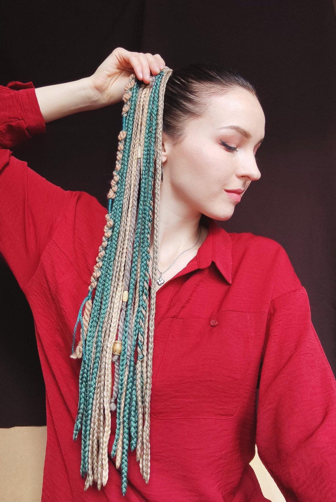 Dirty Blonde Dreadlocks Ponytail for Sensitive Skull, Lightweigth ...
