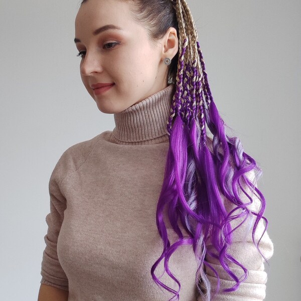 Purple Hair Extensions - Etsy