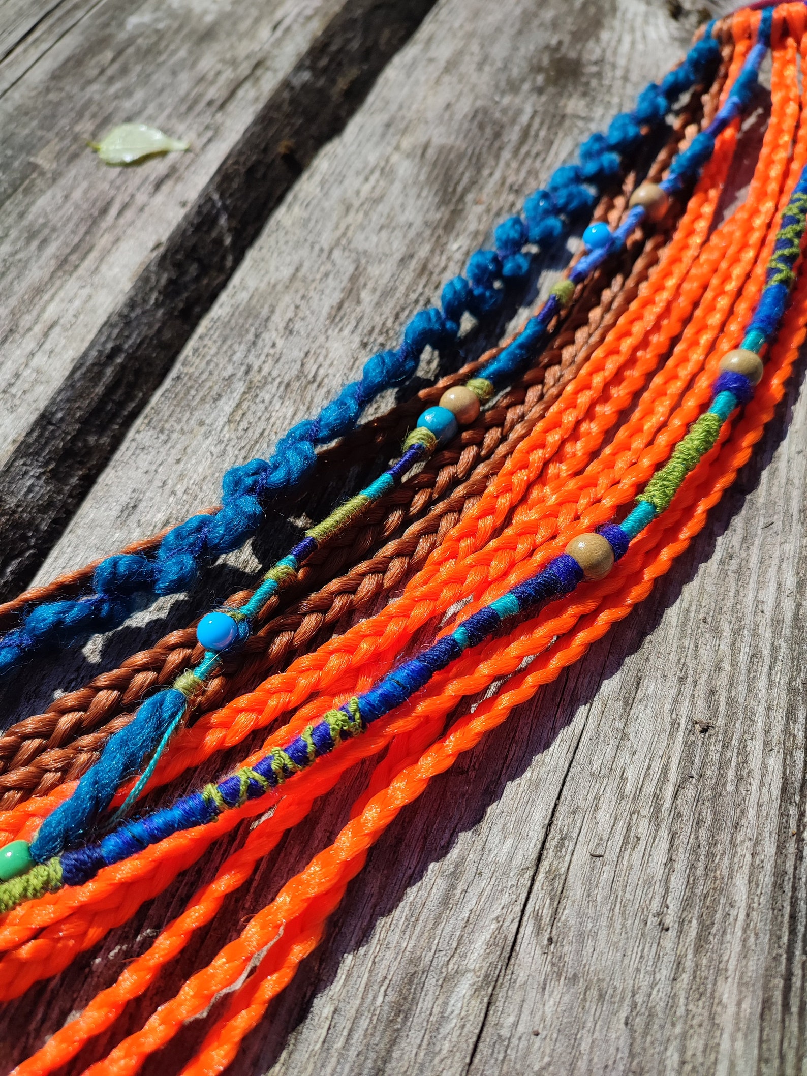 Dreadlock Ponytail Wig Orange Braids on Hairband Rave Braids - Etsy