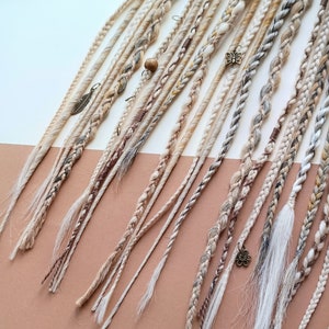 Clip in Dreadlocks Blonde, Boho Hair Extensions, Viking Dreads Gold on ...