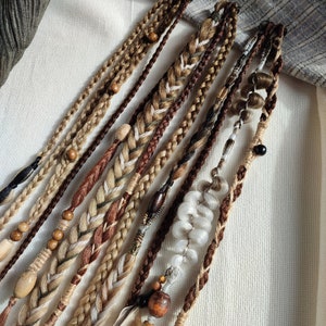 Clip in Dreadlocks Ginger, Boho Hair Extensions Brown, Viking Dreads ...