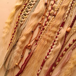 Clip in Dreadlocks Ginger Boho Red Hair Extensions Viking - Etsy