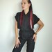 Goth Dread Extension, Ombre Black Red Dreadlock Ponytail, Punk Hair ...