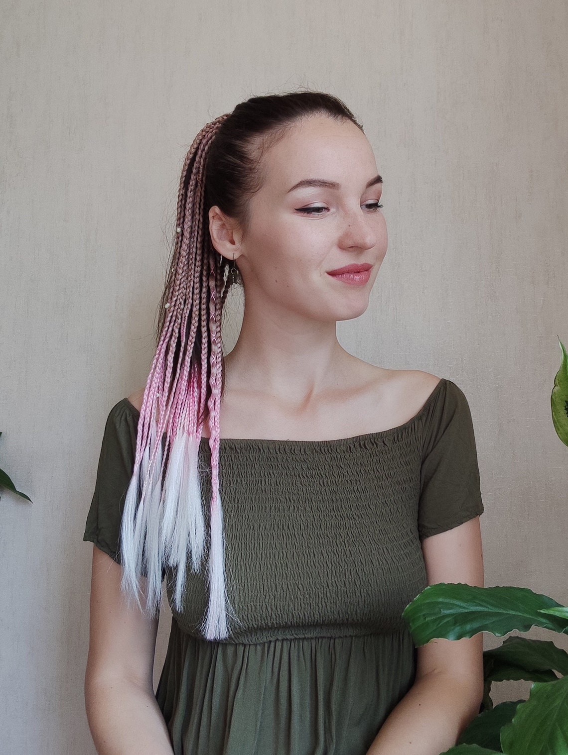 Cherry Blossom in Bloom Braids Hair Extension Blush Pink Boho - Etsy