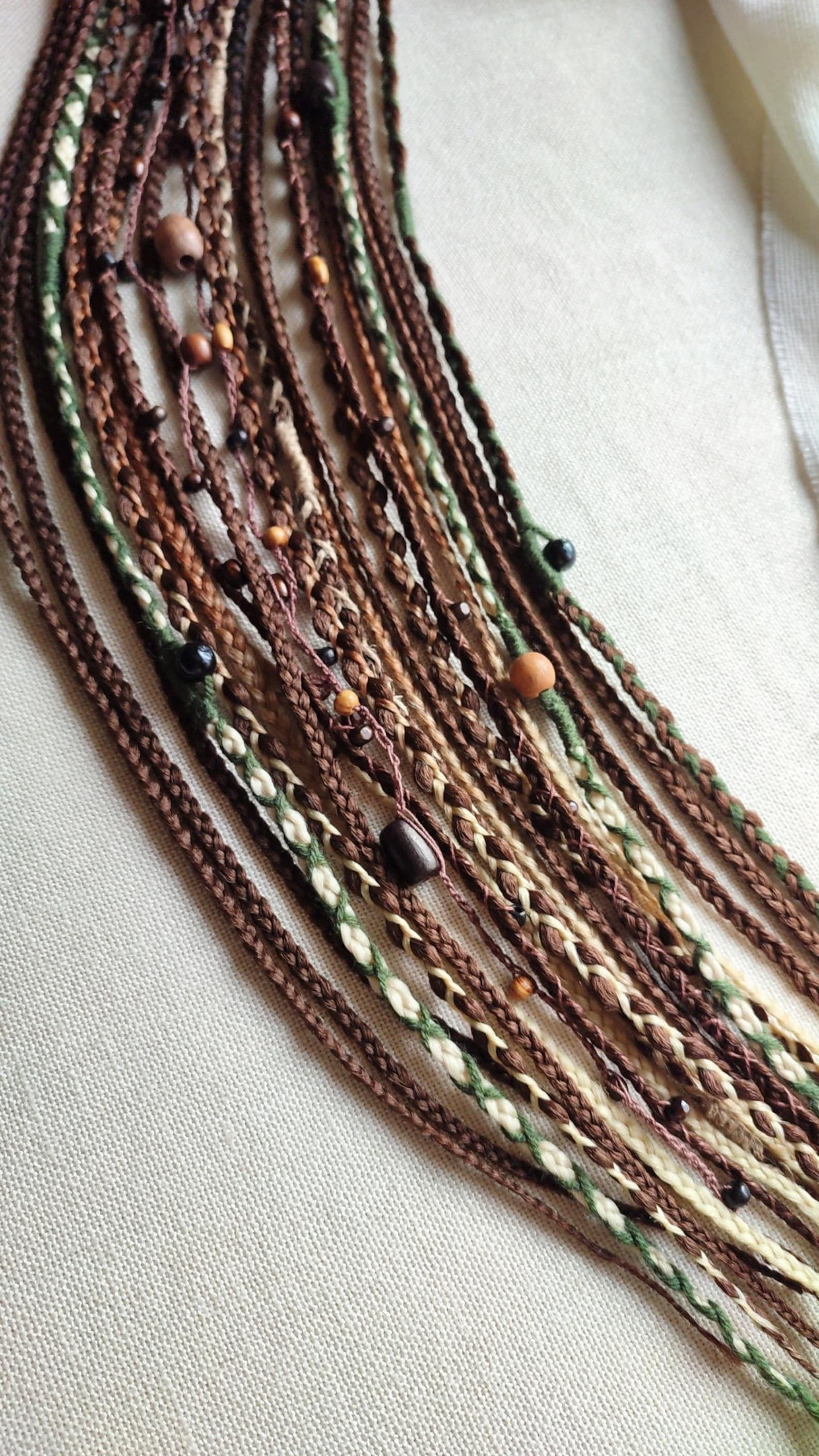 Dreadlocks Extension Brown, Shaten Hair Extension Ponytail, Viking ...