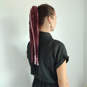 Cherry Red Braids Extension Viking Hair Extensions on - Etsy