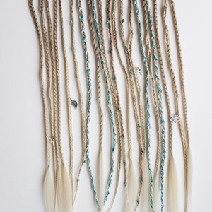 Blonde Dreadlocks on Hair Clips Blue Clip in Braids - Etsy