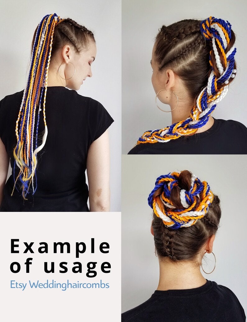 Viking Braids Brown on Hairband Boho Dreadlock Ponytail - Etsy