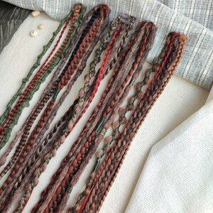 Clip in Dreadlocks Extension Ginger, Viking Bumpy Dreads Green on Hair ...