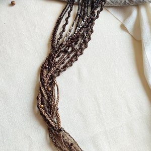 Clip in Dreadlocks Brown, Boho Hair Extensions, Viking Dreads Black on ...