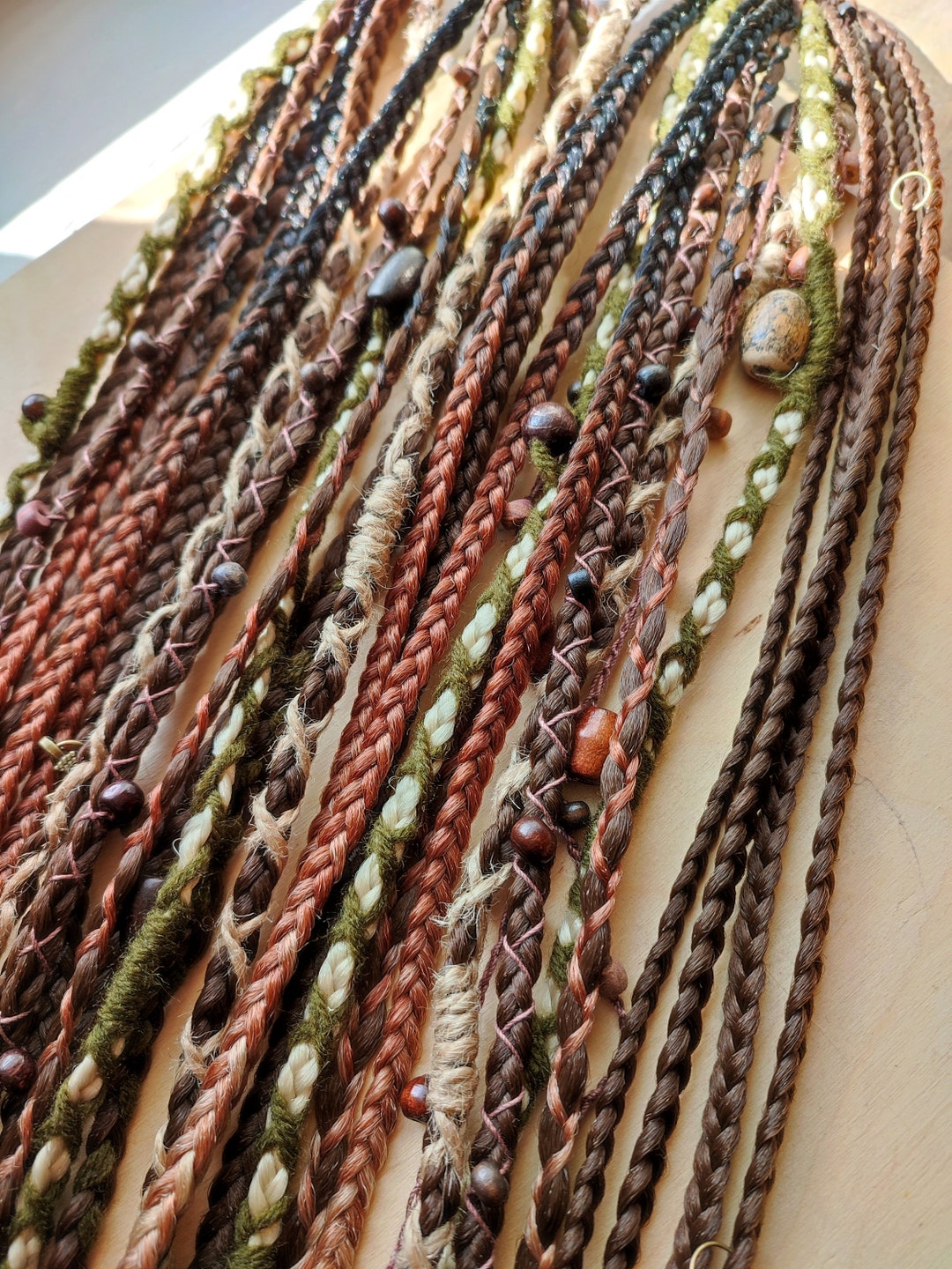 Dreadlocks Extension Brown Shaten Hair Extension Ponytail - Etsy