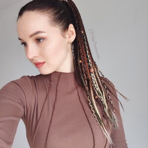 Dreadlocks Extension Brown, Shaten Hair Extension Ponytail, Viking ...