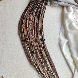 Dreadlocks Extension Brown, Shaten Hair Extension Ponytail, Viking ...