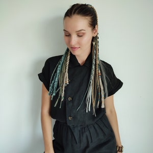 Viking Braids Gray on Hairband Boho Dreadlock Ponytail - Etsy