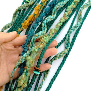 Dreadlock Ponytail Wig Turquoise, Blue Braids on Hairband, Rave Braids ...