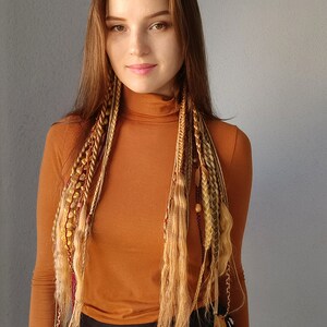 Clip in Dreadlocks Ginger Boho Red Hair Extensions Viking - Etsy
