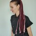 Cherry Red Braids Extension Viking Hair Extensions on - Etsy