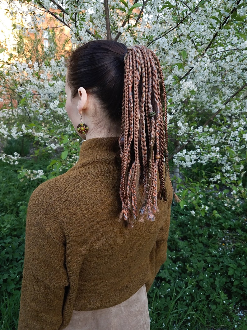 Ginger Green Viking Hair Extensions on Hairband Boho - Etsy