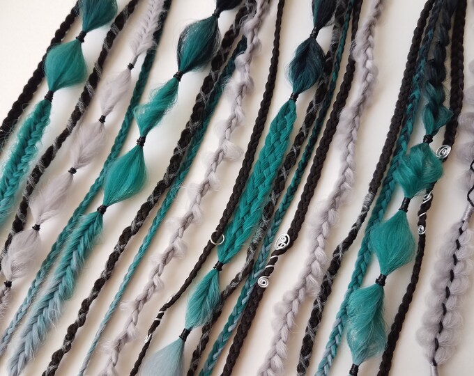 Set of 4 Clip in Braids Extensions 20 Braids on Hair Clip - Etsy