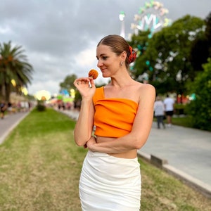 Dreadlock Ponytail Wig, Orange Braids on Hairband, Rave Braids Ginger ...