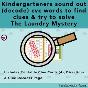 Phonics CVC Practice Kindergarten Printable, Phonics CVC Mystery, CVC ...