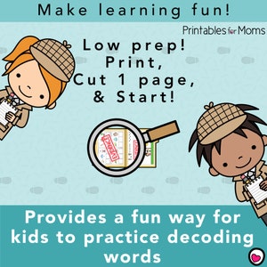 Phonics CVC Practice Kindergarten Printable, Phonics CVC Mystery, CVC ...