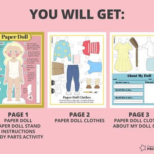 Luna Paper Doll Educational Printable Toy - Etsy UK