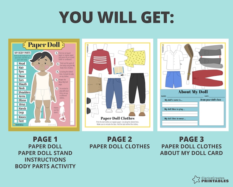 Joseph Paper Doll Educational Printable Toy - Etsy UK