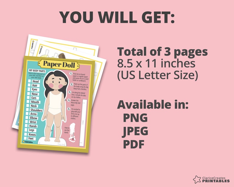 Mary Paper Doll Educational Printable Toy - Etsy UK