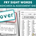 Fry Sight Words Flashcards - Second 100 With Assessment Sheet - Etsy