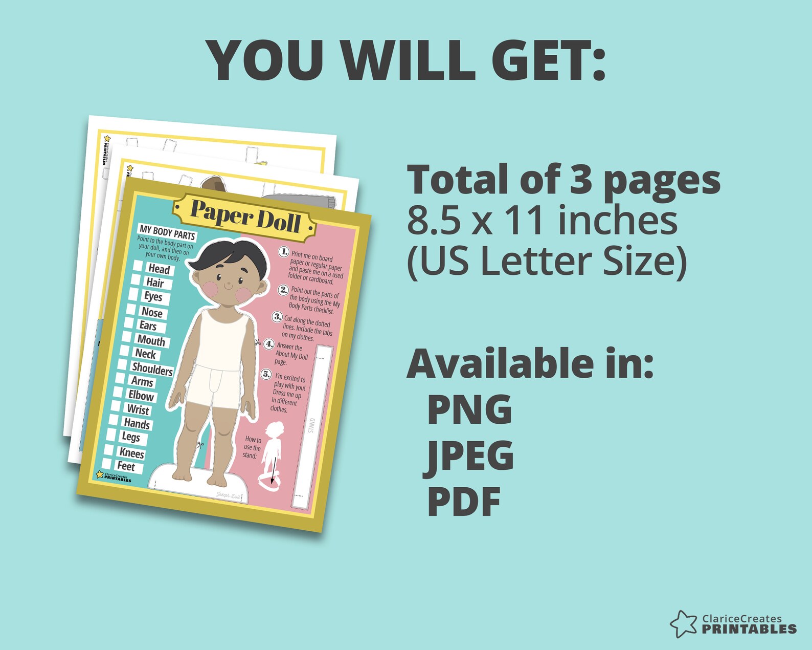 Joseph Paper Doll Educational Printable Toy - Etsy UK