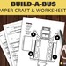 Build-a-bus Paper Craft and Worksheets With Answer Keys - Etsy UK