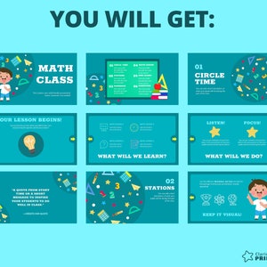 Math Class Presentation Template - Editable Slides Powerpoint ...